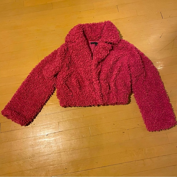 HYFVE | Jackets & Coats | Hyfve Pink Teddy Jacket | Poshmark